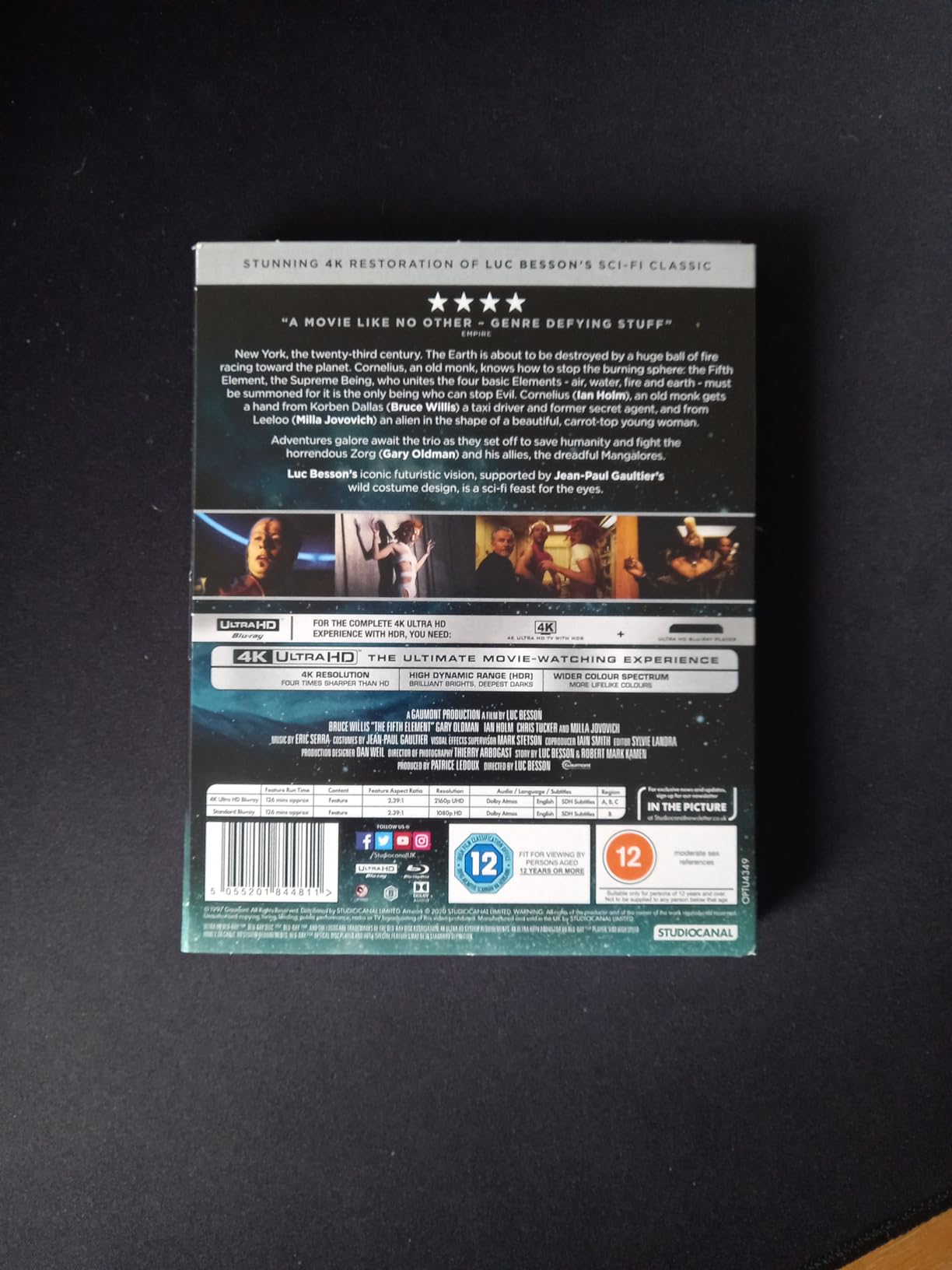 The Fifth Element 4k Ultra-HD [Blu-ray] [2020]: Amazon.co.uk: Bruce ...