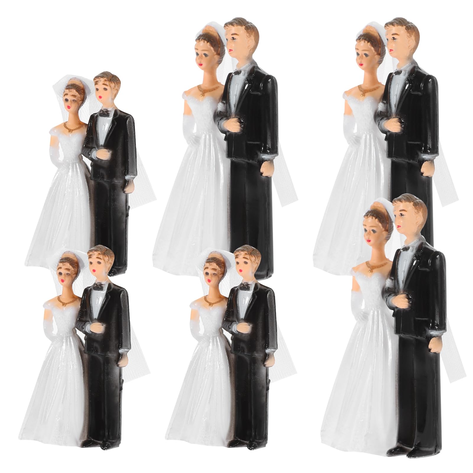 Snapklik.com : Bride And Groom Figurine 6pcs Bride And Groom Mini ...