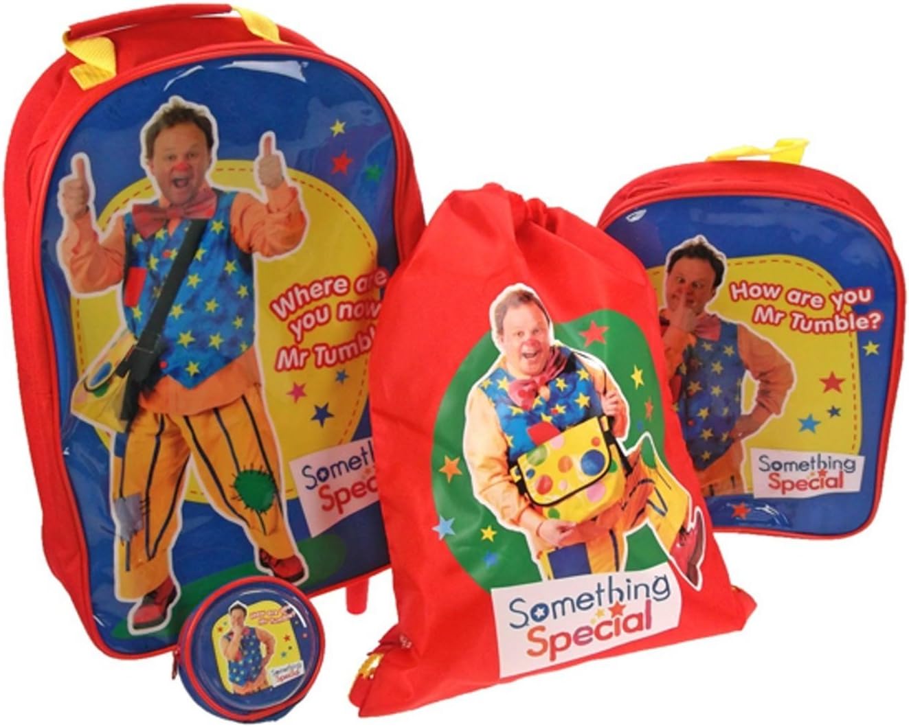 Something Special® Mr Tumble Kids Children Luggage Set Backpack Draw ...