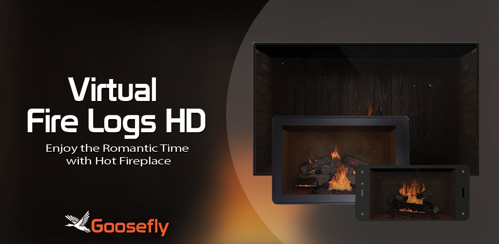 Virtual Fire Logs HD - TV theme to spend romantic night with your ...