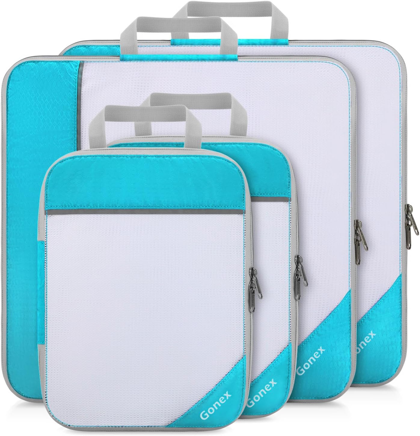 Amazon.com | Compression Packing Cubes, Gonex Extensible Storage Mesh ...