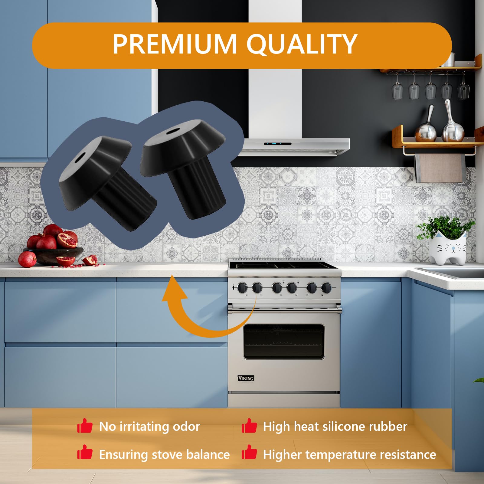 Snapklik.com : Gattaidar WB2K101 16 Pack Gas Range Burner Grate Feet ...
