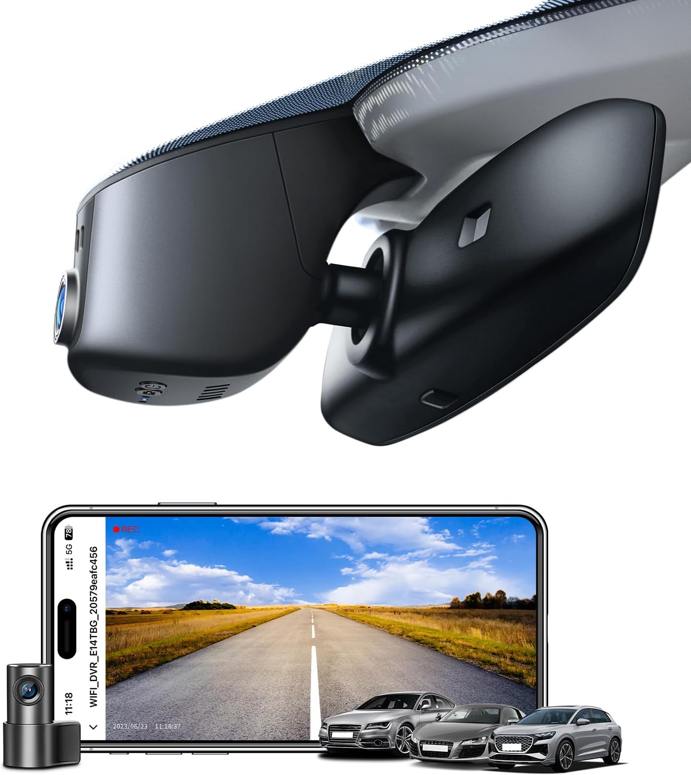 Amazon.com: Mangoal Front 4K & Rear 1080p Dash Cam fit for Audi (Model ...