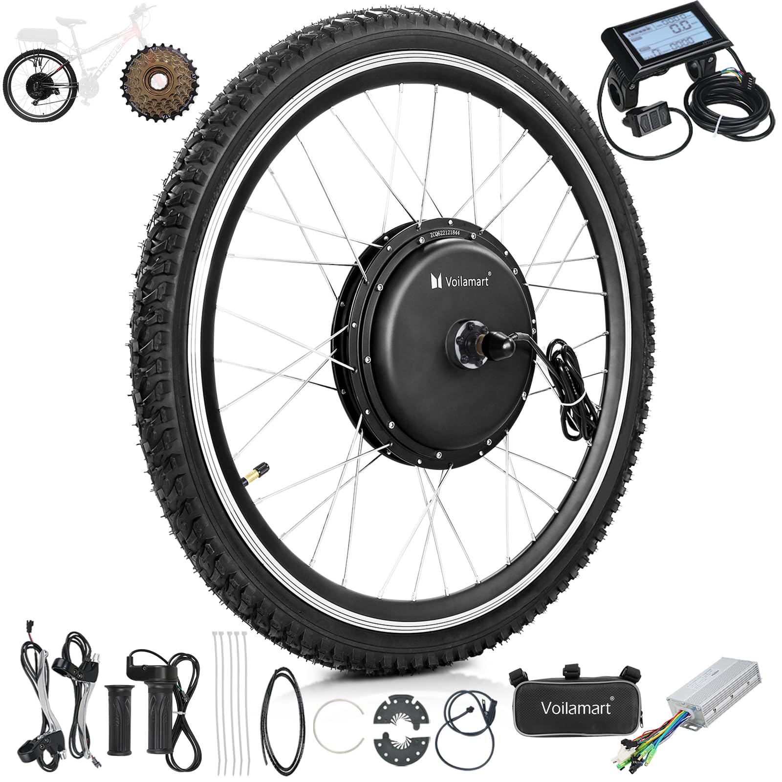Snapklik.com : Voilamart 26" Electric Bicycle Conversion Kit 36V Ebike ...