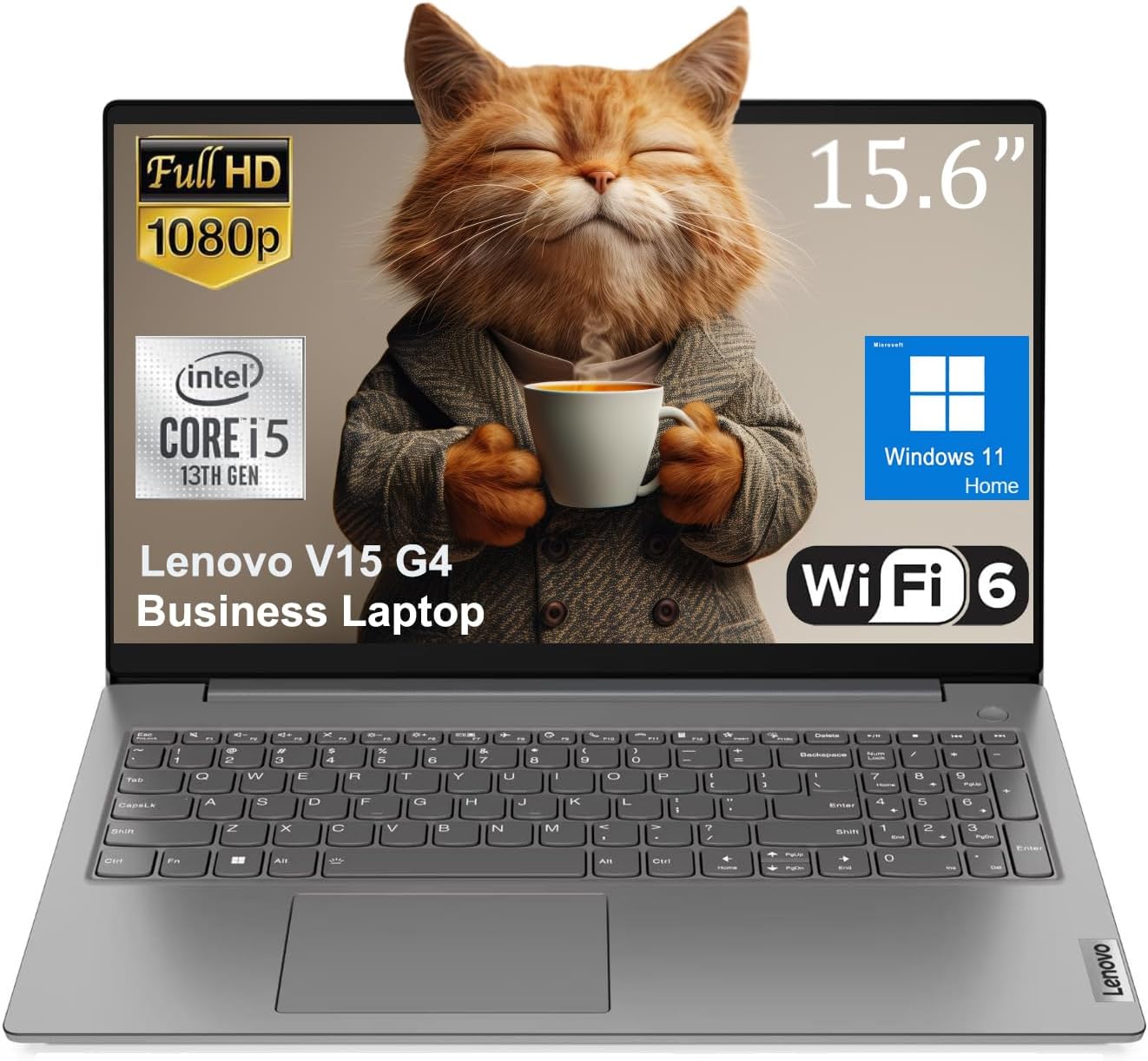 Amazon.com: Lenovo V15 G4 Business Laptop, 15.6″ FHD Anti-Glare Display, Intel 8-Core i5-13420H ...