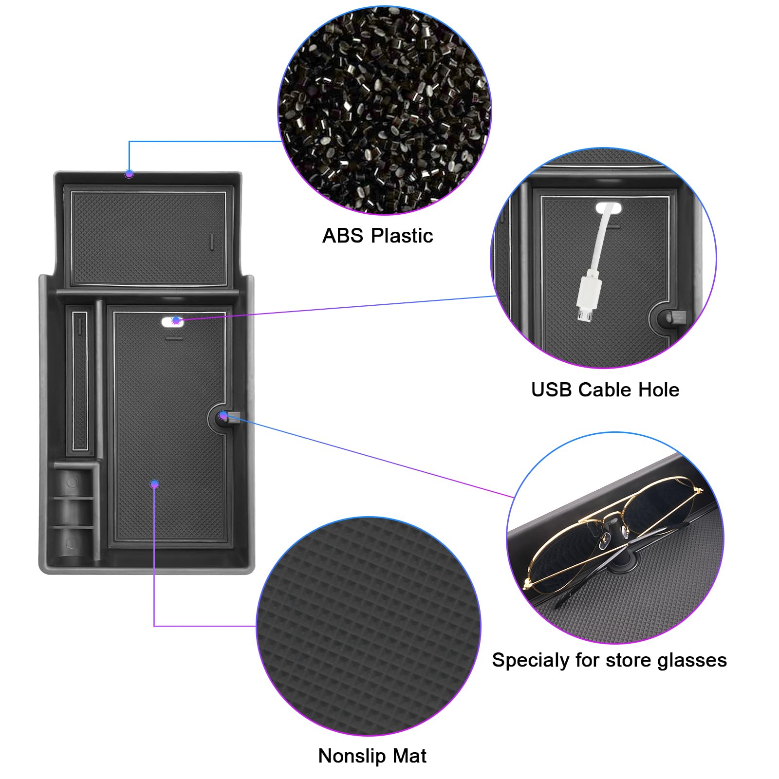 Snapklik.com : 2021-2023 2024 Blazer Center Console Organizer Tray For ...