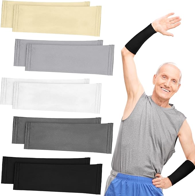 Amazon.com: Janmercy 10 Pairs Arm Skin Protection Forearm Sleeves Skin ...