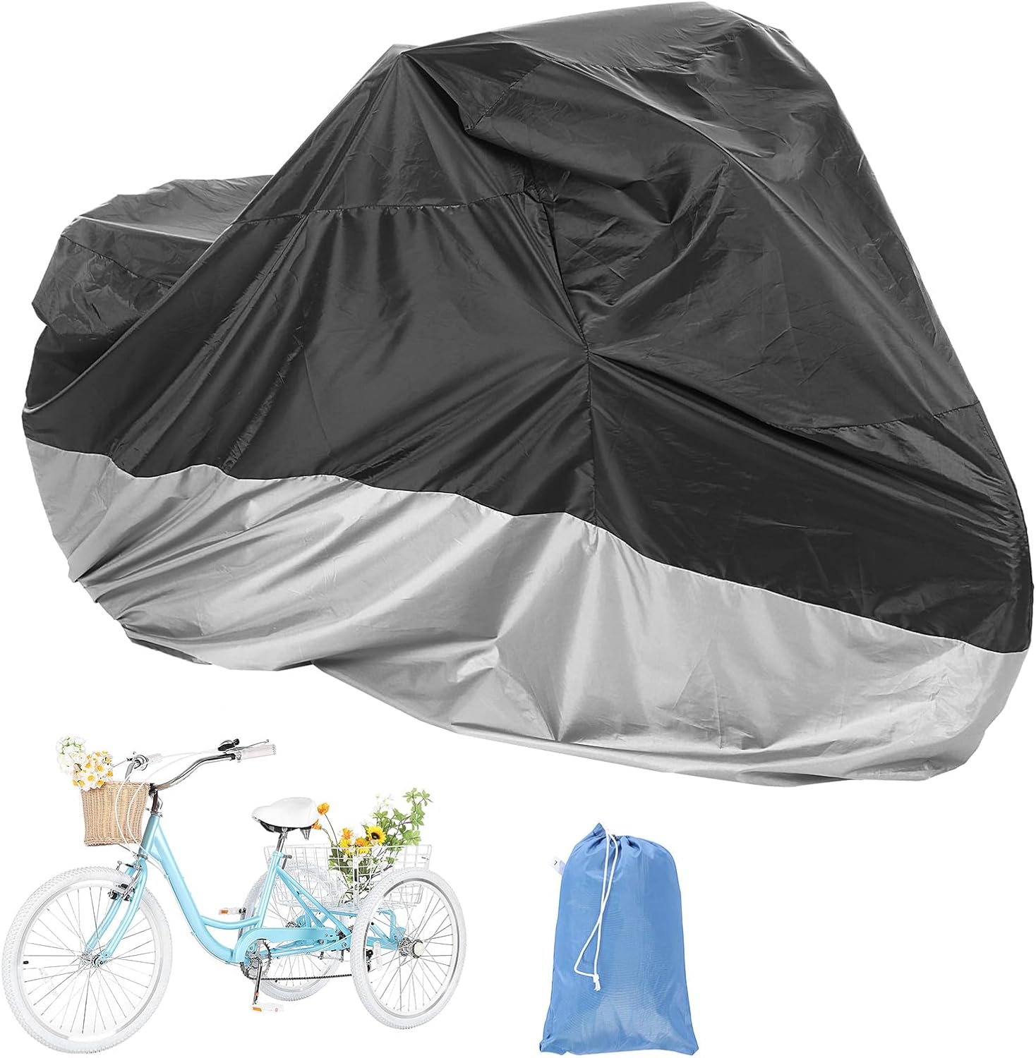 Amazon.com : AkiiGer Adult Tricycle Cover Waterproof Outdoor, Bike ...