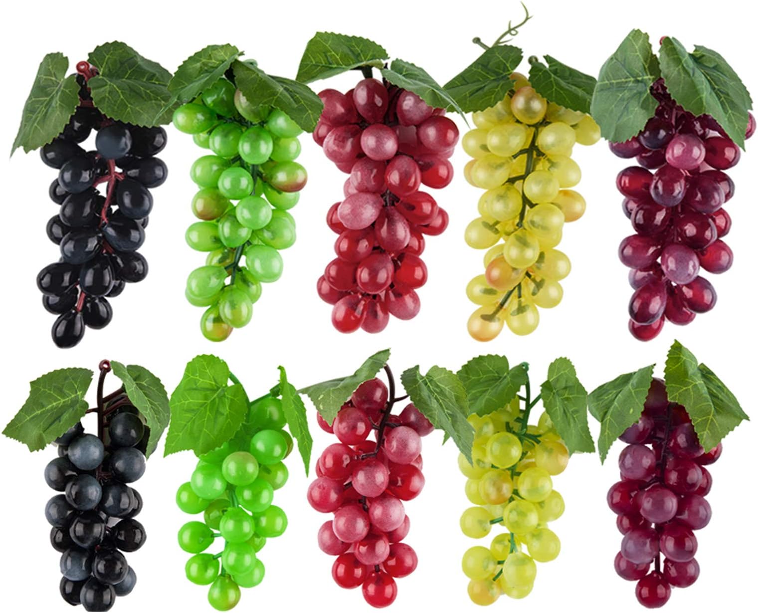 Amazon.com: Alasum Artificial Grapes, 10pcs Mini Grape Clusters Resin ...