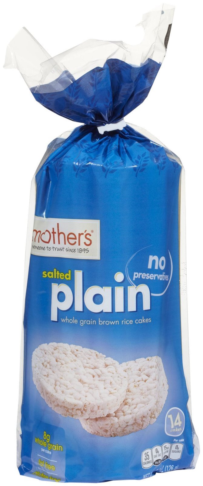 Amazon.com: Mother's Whole Grain Rice Cakes Plain Salted, 4.5 Ounce ...