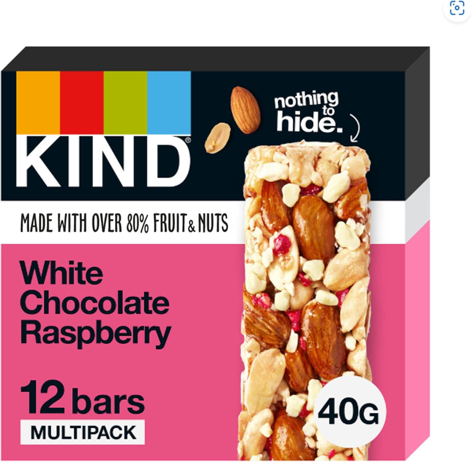 KIND Bars, White Chocolate Raspberry, Healthy Snack, Gluten Free Snack ...