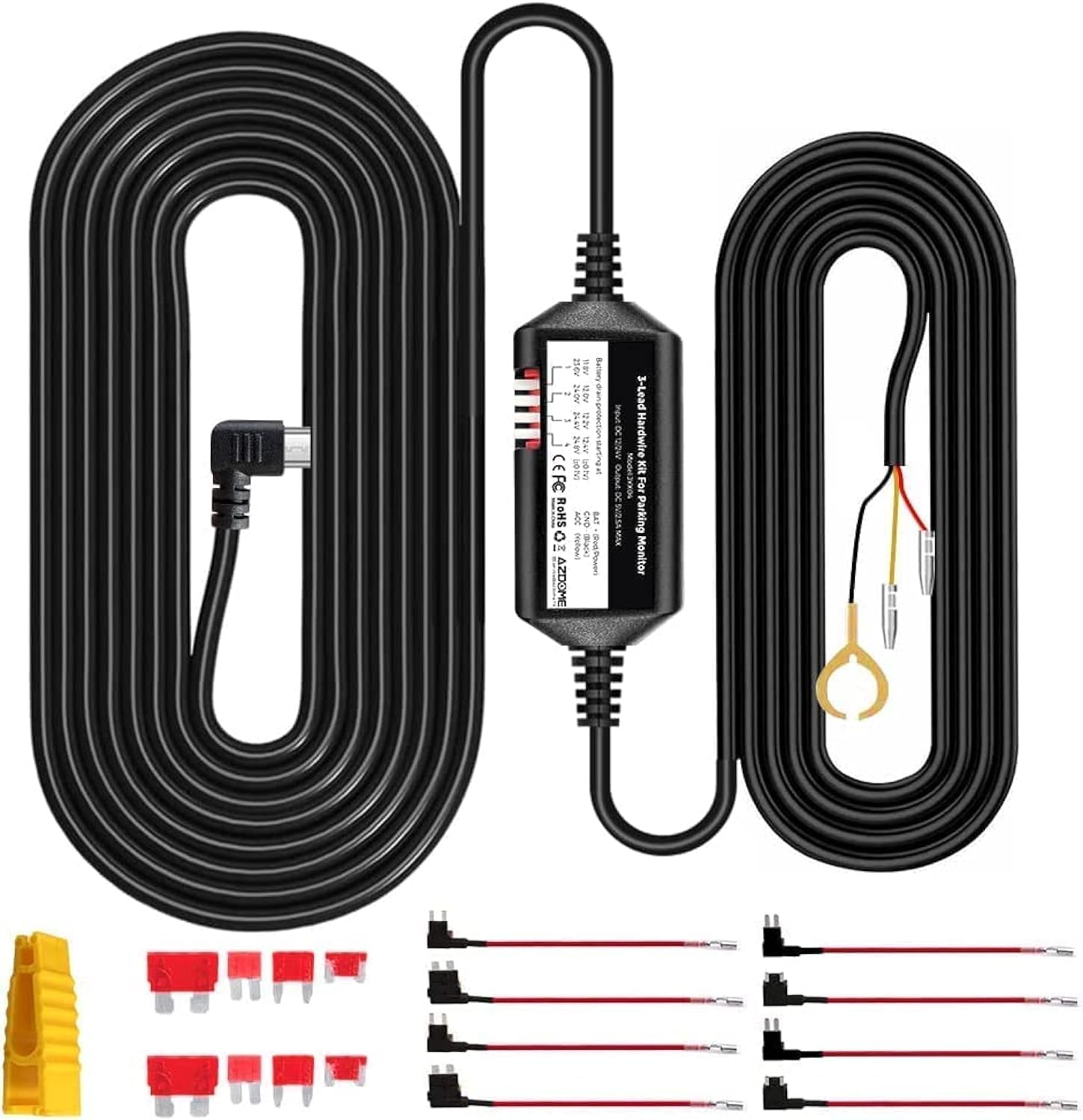 Amazon.com: NUNET 15ft MicroUSB & MiniUSB Hardwire Kit with Mini/LP ...