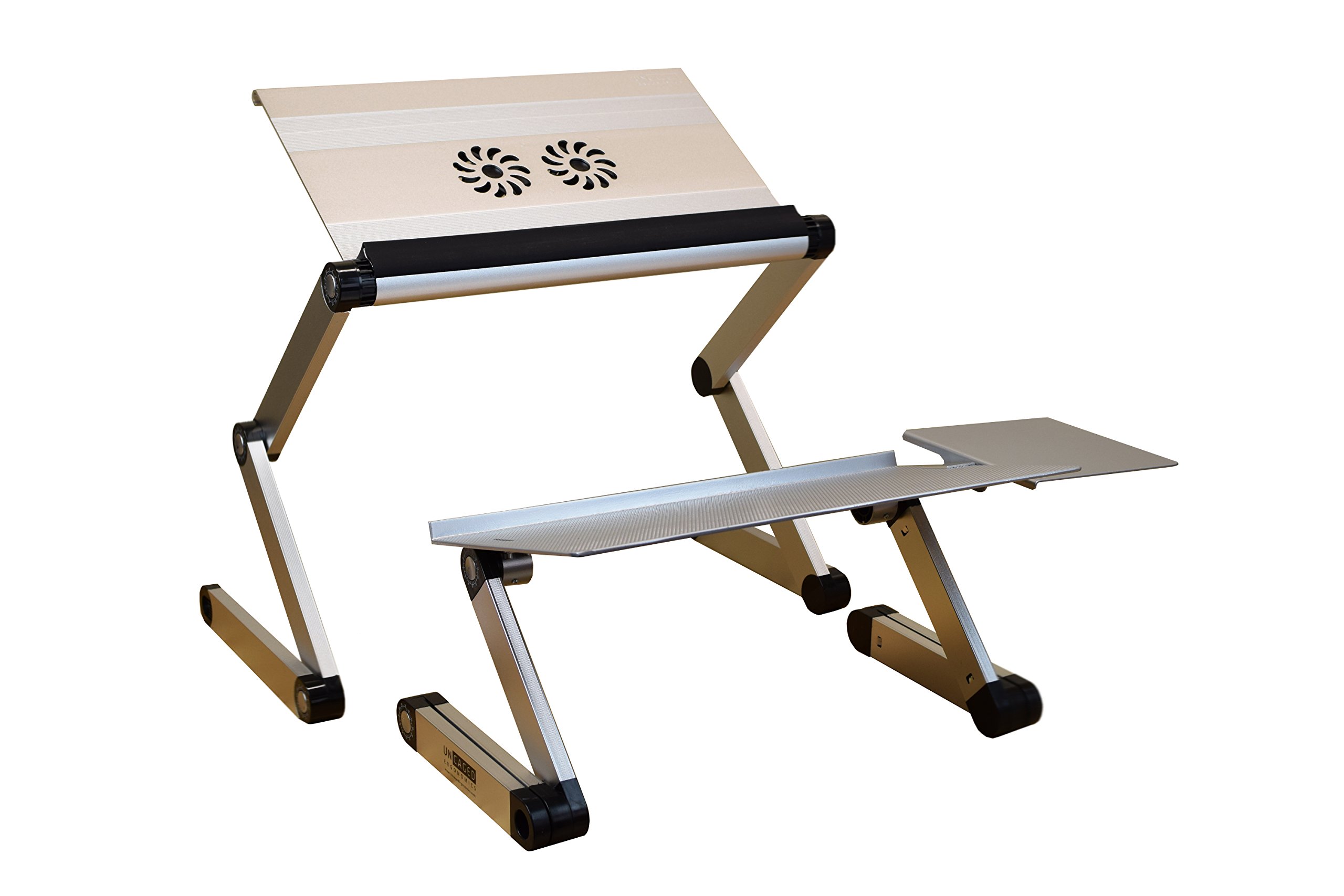 Amazon.com: WorkEZ Standing Desk Conversion Kit with 2 fans & 3 usb ...