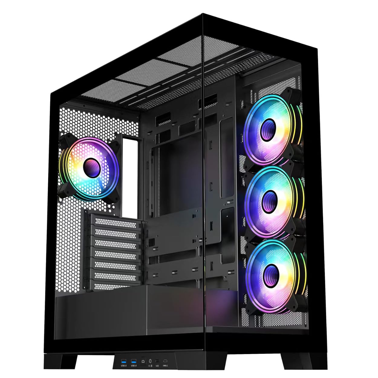 CiT Pro Diamond XR Black Mid-Tower PC Case - ATX Tower - 4 x CiT ...