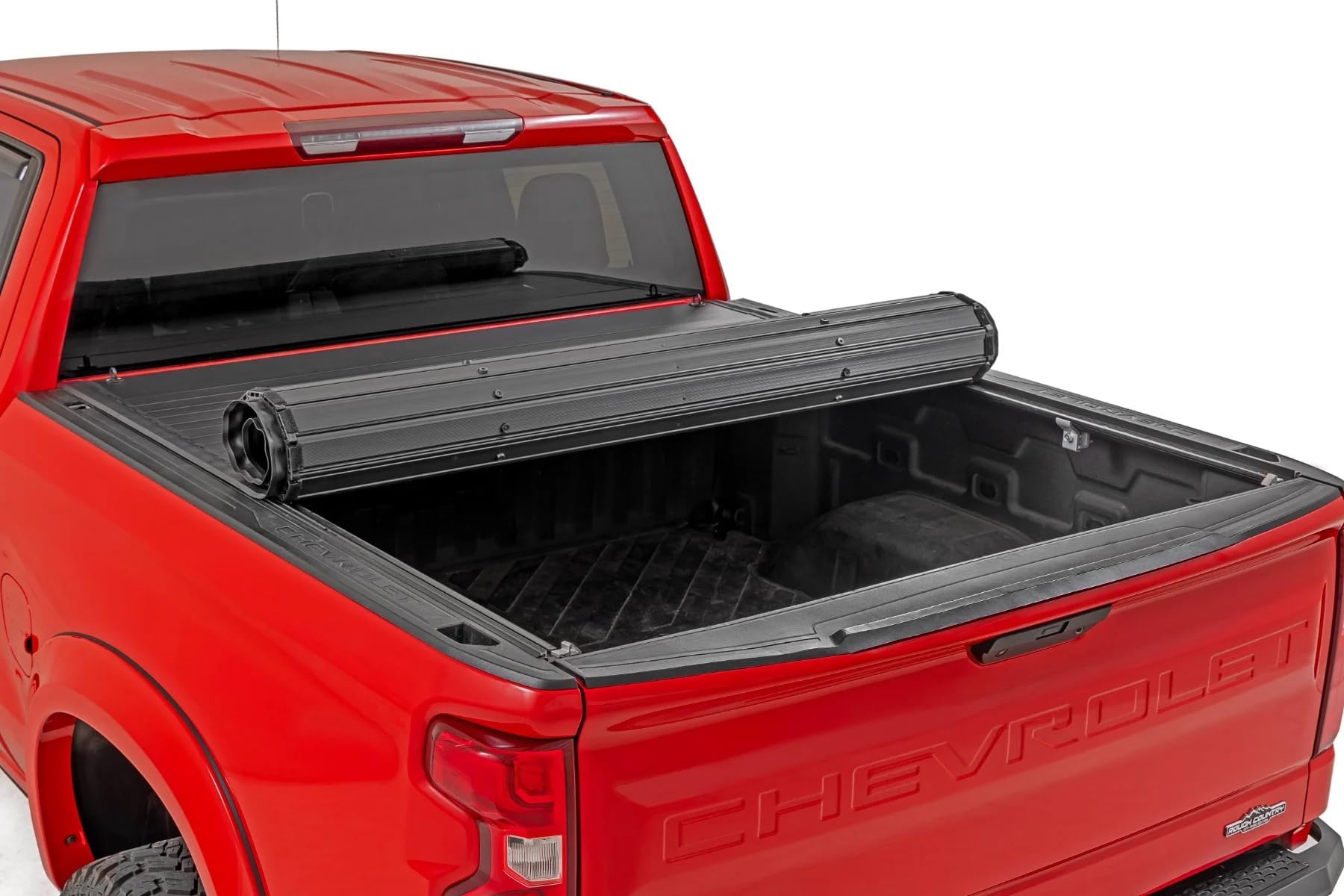 Amazon.com: Rough Country Hard Roll Up Bed Cover for Chevy Silverado ...