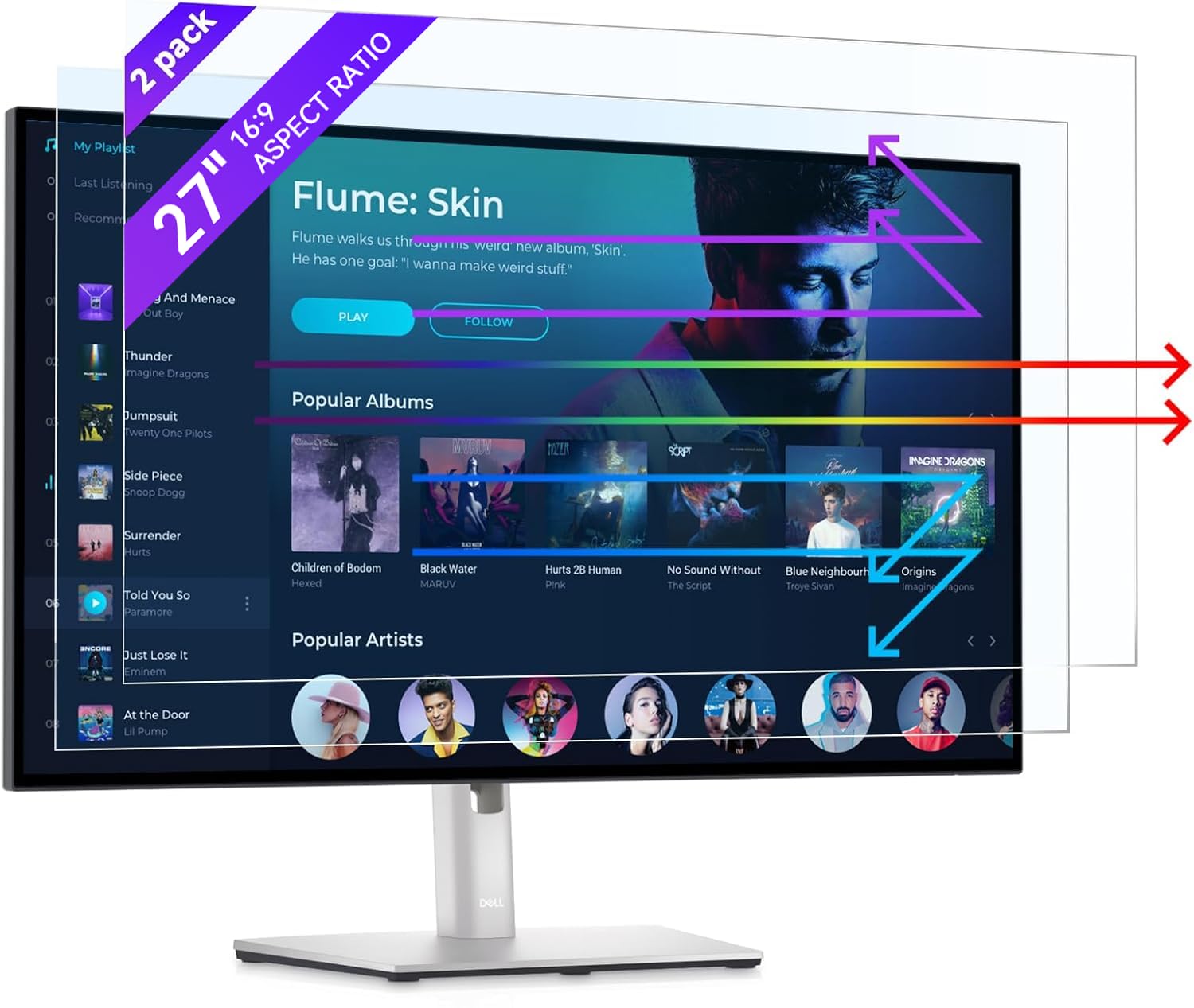 IPROKKO 2 Pack 27 Inch Anti Blue Light Screen Protector for Computer ...