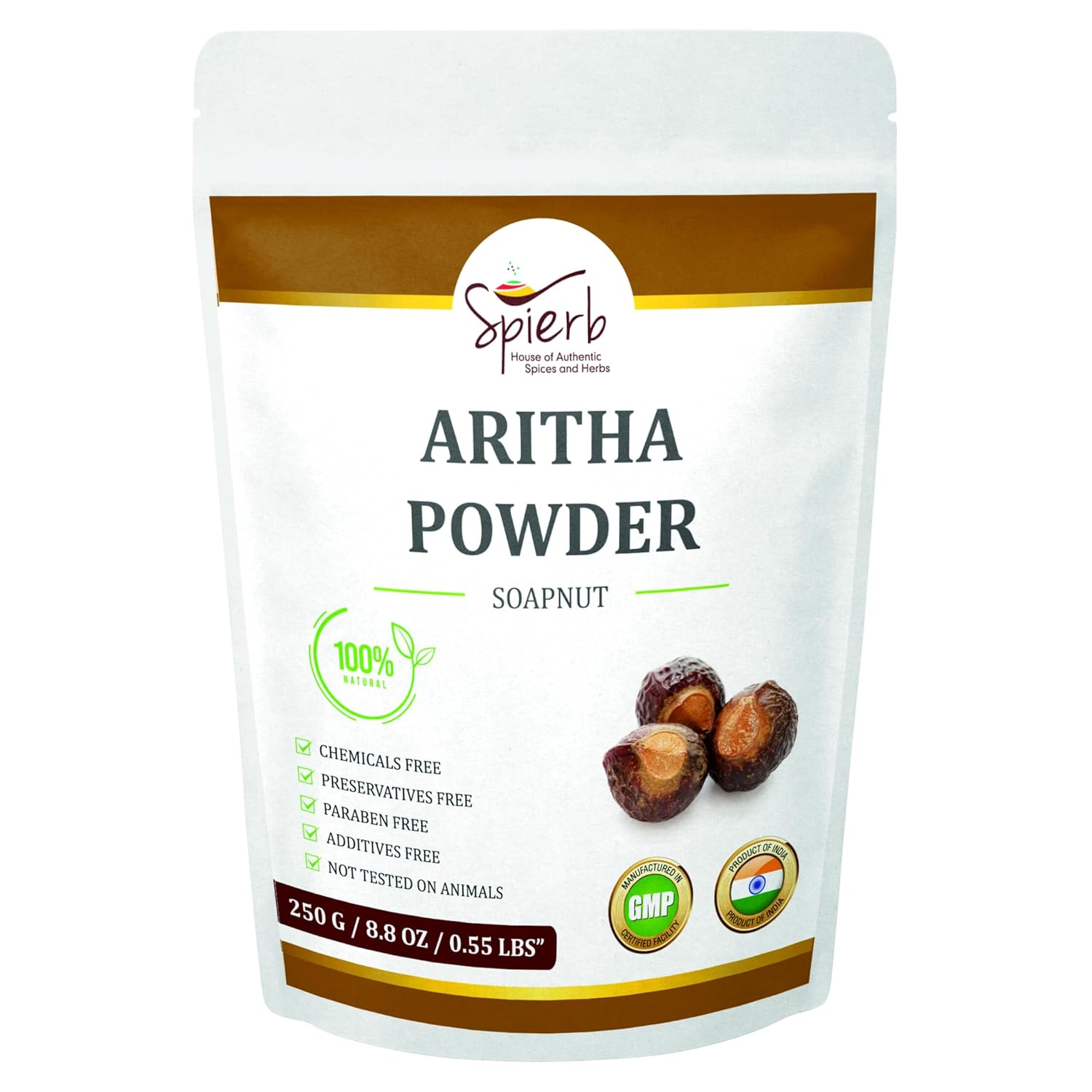 Amazon.com : Spierb Aritha Powder 250 gm 100% Natural Reetha Soap Nut ...