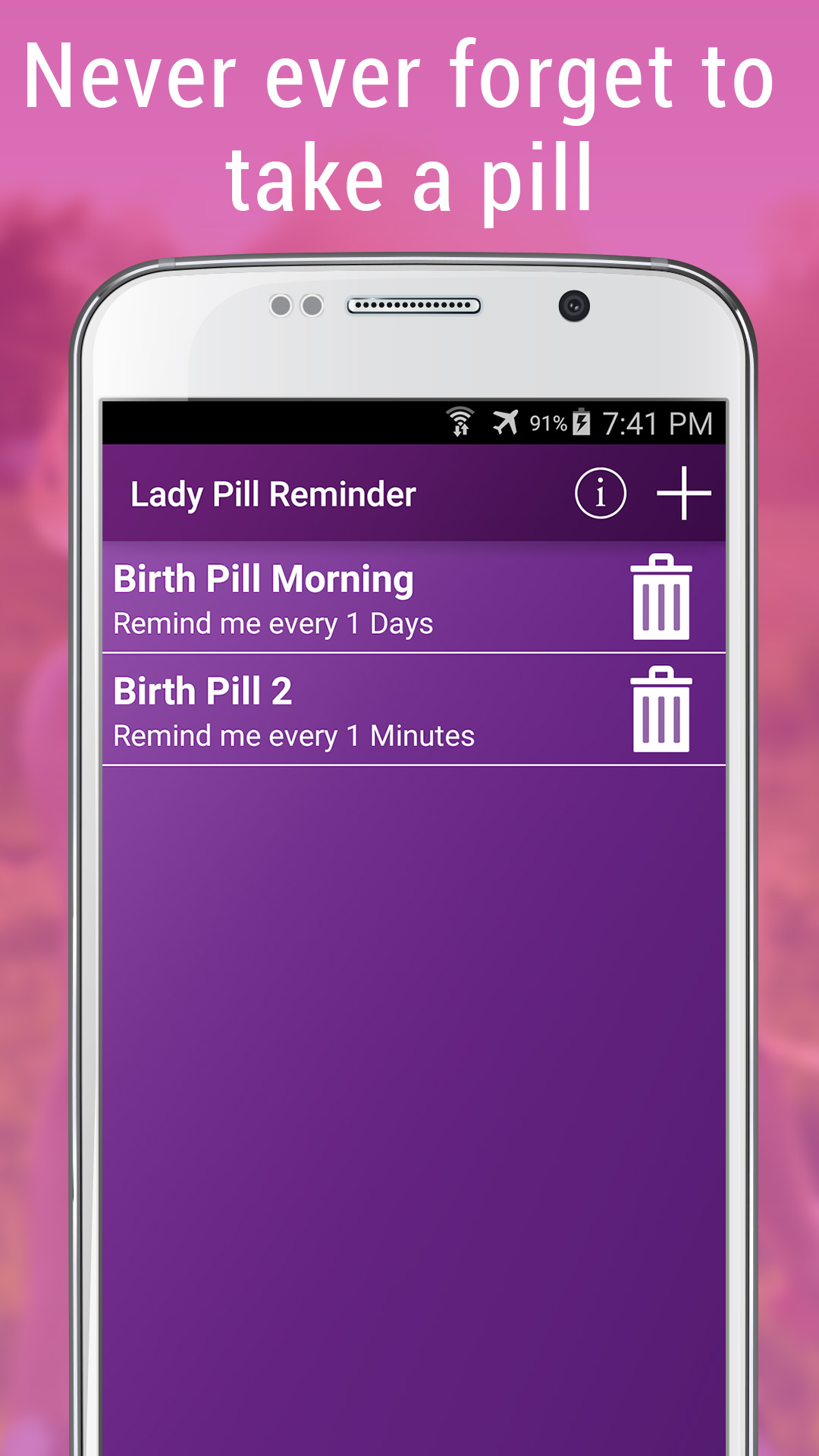 Lady & Birth Pill Reminder - App on Amazon Appstore