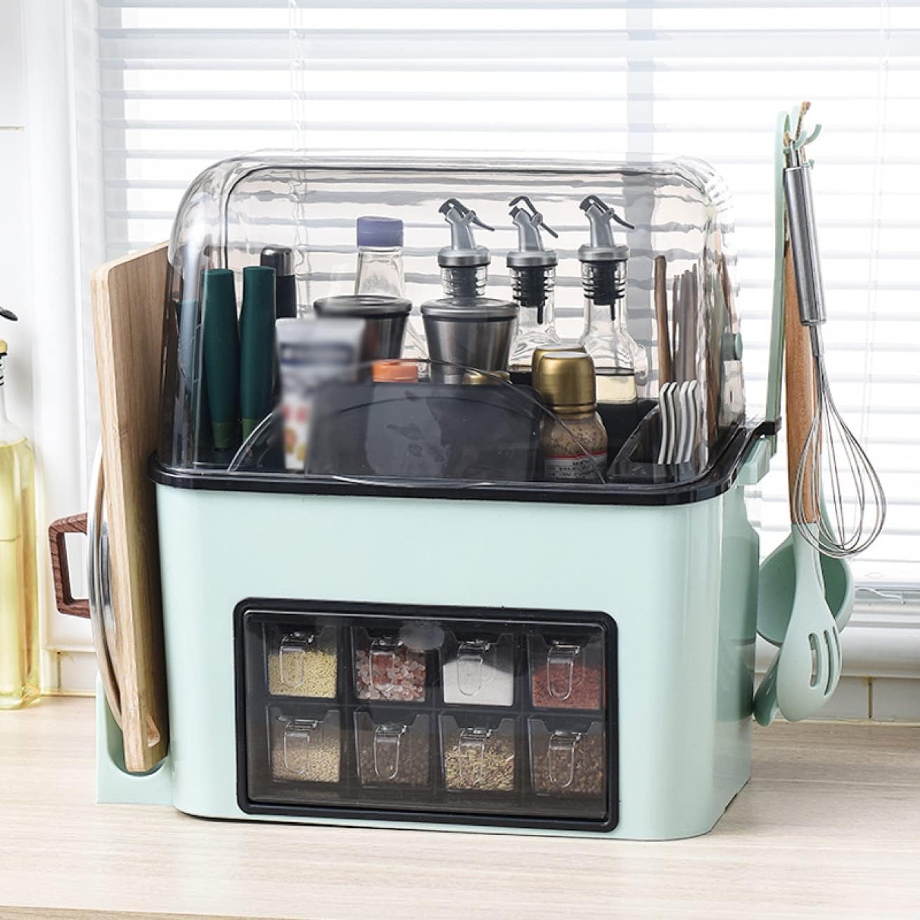 Amazon.co.jp: [CSW8DA] Condiment Storage Organizer, Kitchen Storage ...