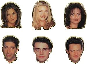 Amazon.com: Friends Television Show Character Faces 6-Piece Enamel Pin ...