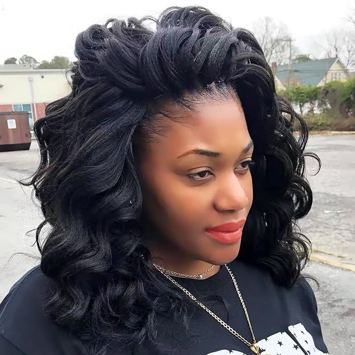 Buy Ocean Wave Crochet Hair 9 Inch Deep Wave Short Wavy Crochet Braids ...