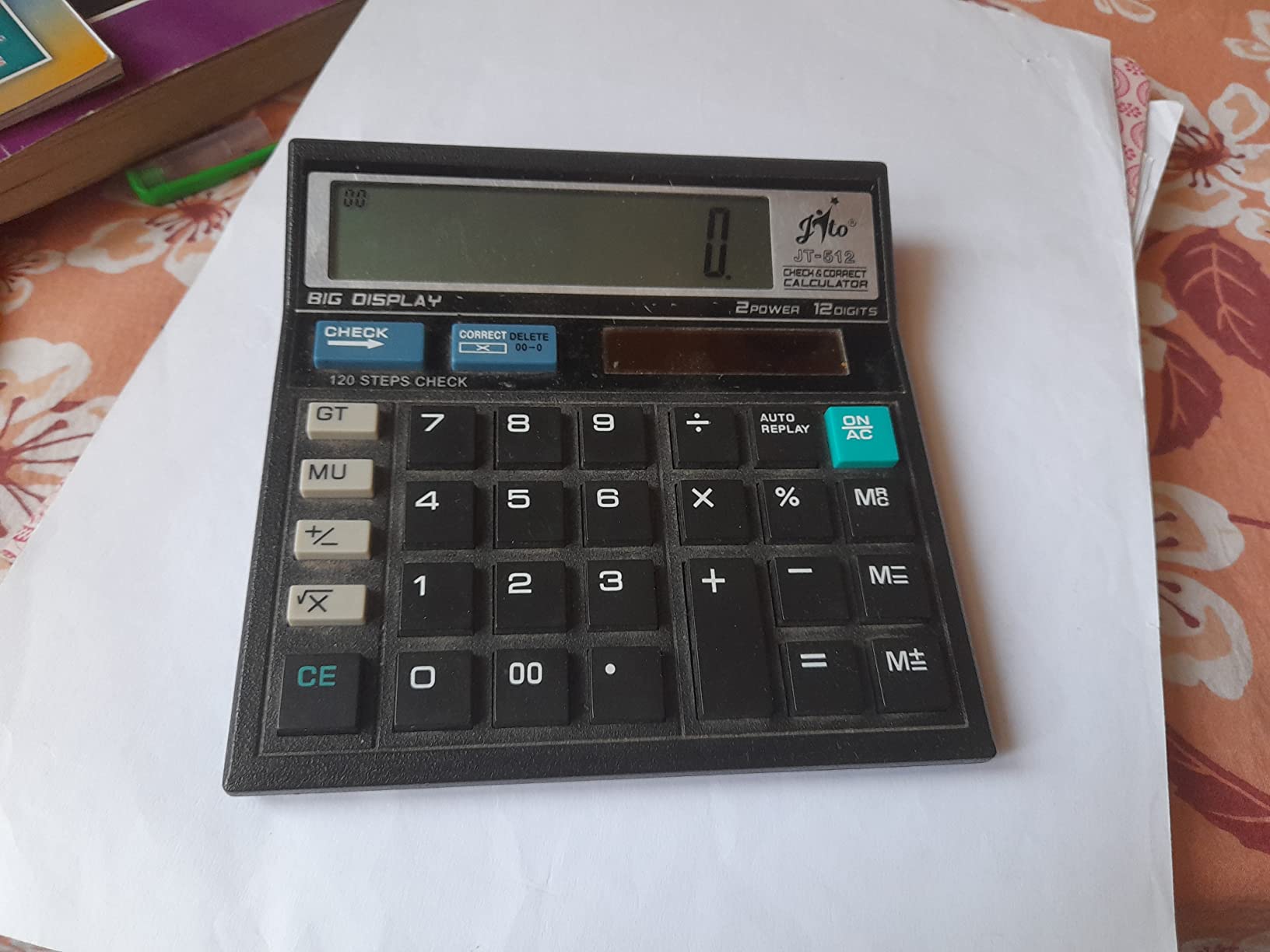 Jito 12 Digits JT-512 Black Electronic Calculator with 18 months ...