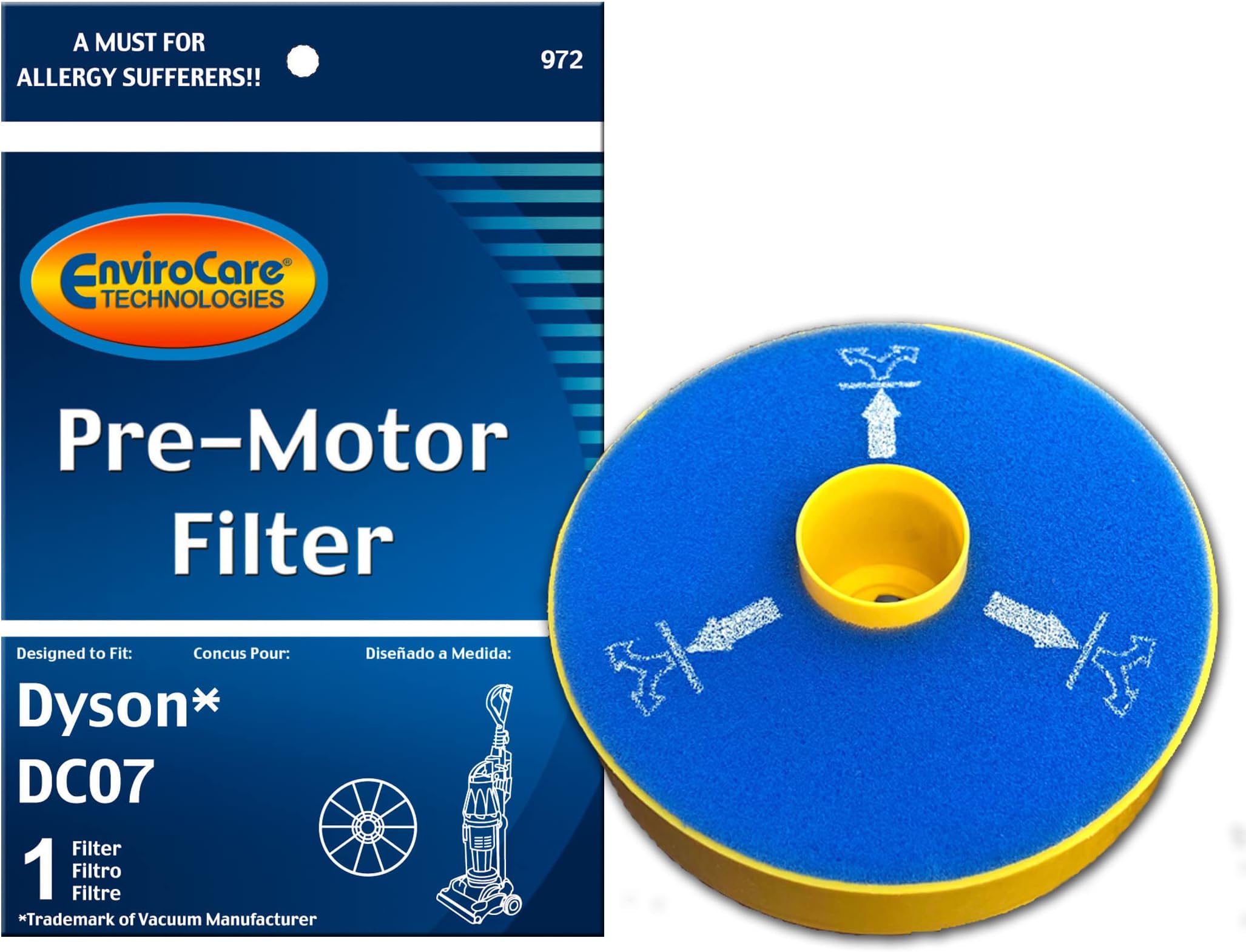 Amazon.com - EnviroCare Replacement Vacuum Cleaner Pre Motor Filter ...