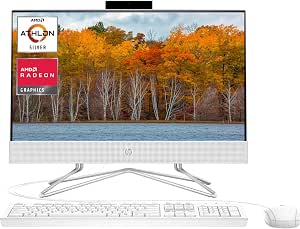 Amazon.com: HP All-in-One Desktop, 21.5" FHD Display, AMD Athlon Silver ...