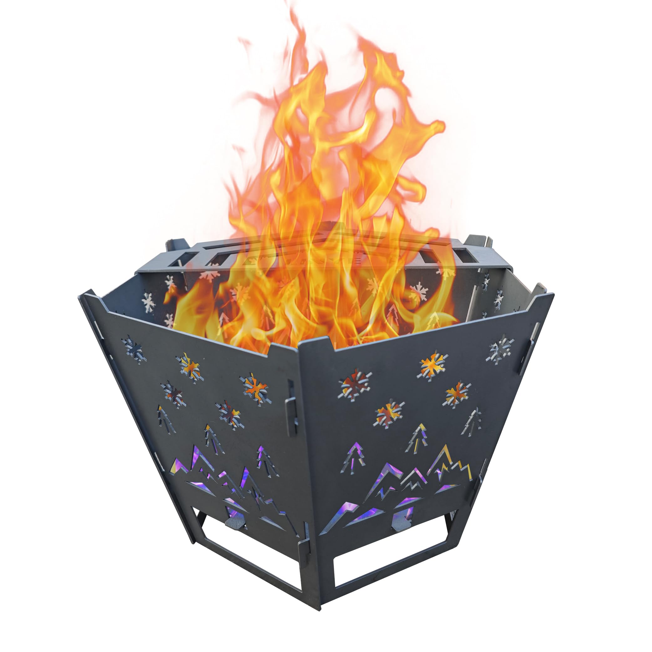 Amazon.com : Protable Fire Pit,Outdoor Wood Burning Collapsible ...