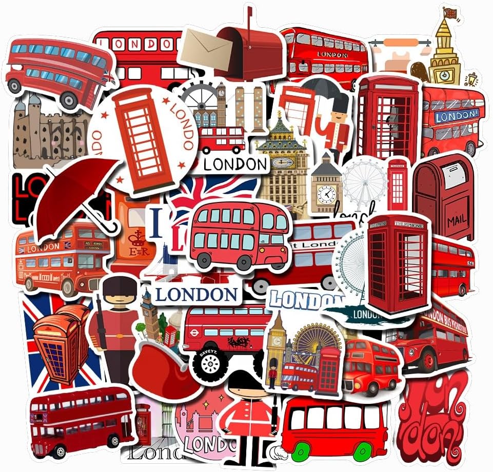2 x 10cm London England UK Vinyl Sticker Travel Luggage Tag Laptop Gift ...