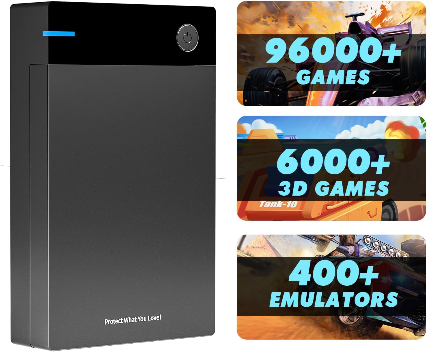 Amazon.com: Kinhank 12T HDD Retro Gaming Hard Drive with 96000+ Classic ...