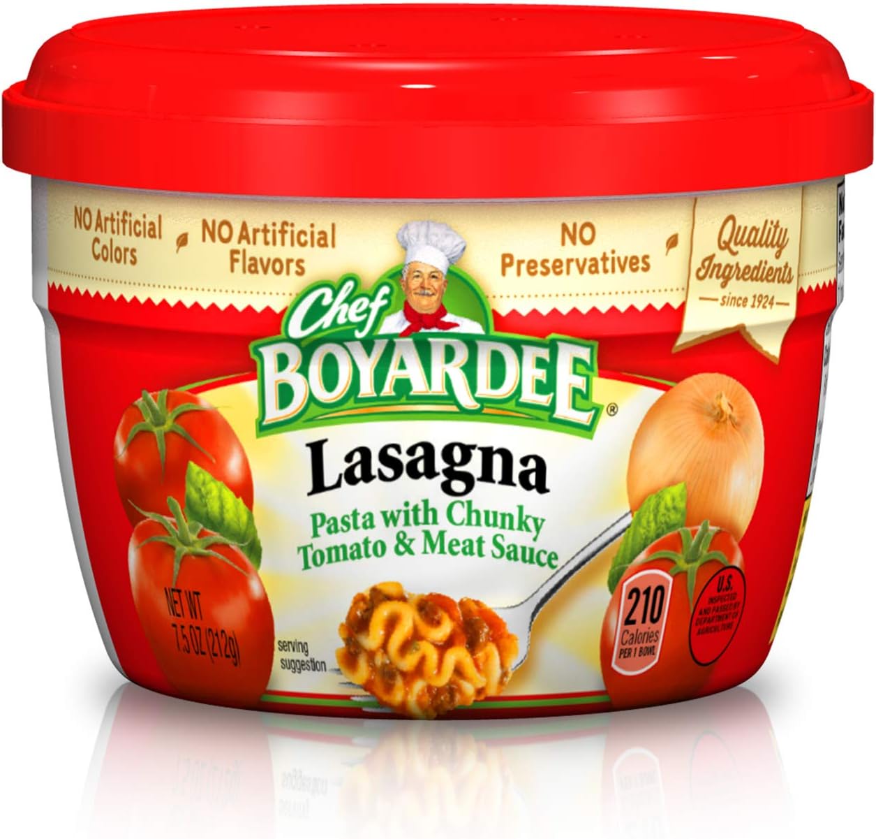 Amazon.com : Chef Boyardee Lasagna Microwavable Bowl, 7.5 Oz Tub ...