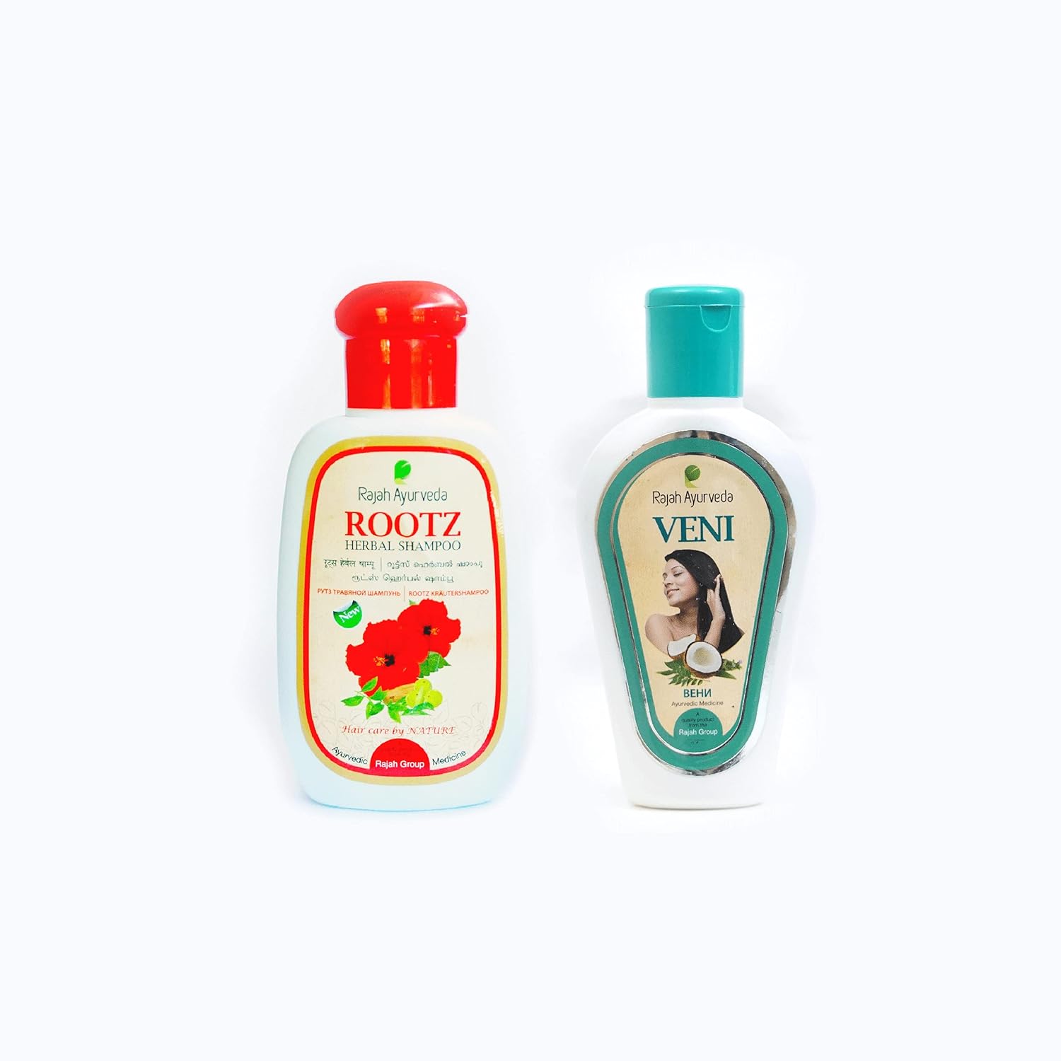 Buy Rajah Ayurveda Rootz Shampoo 100ml and Veni Hair Oil 100ml Combo ...