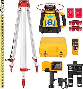 Red Leveling Device Rotatable 360 Level Kit, Digital Self-Leveling 500M ...