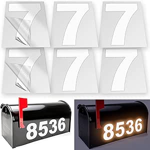 Amazon.com: iSYFIX Reflective Vinyl Number 7 (Seven) Stickers - 6 Pack ...