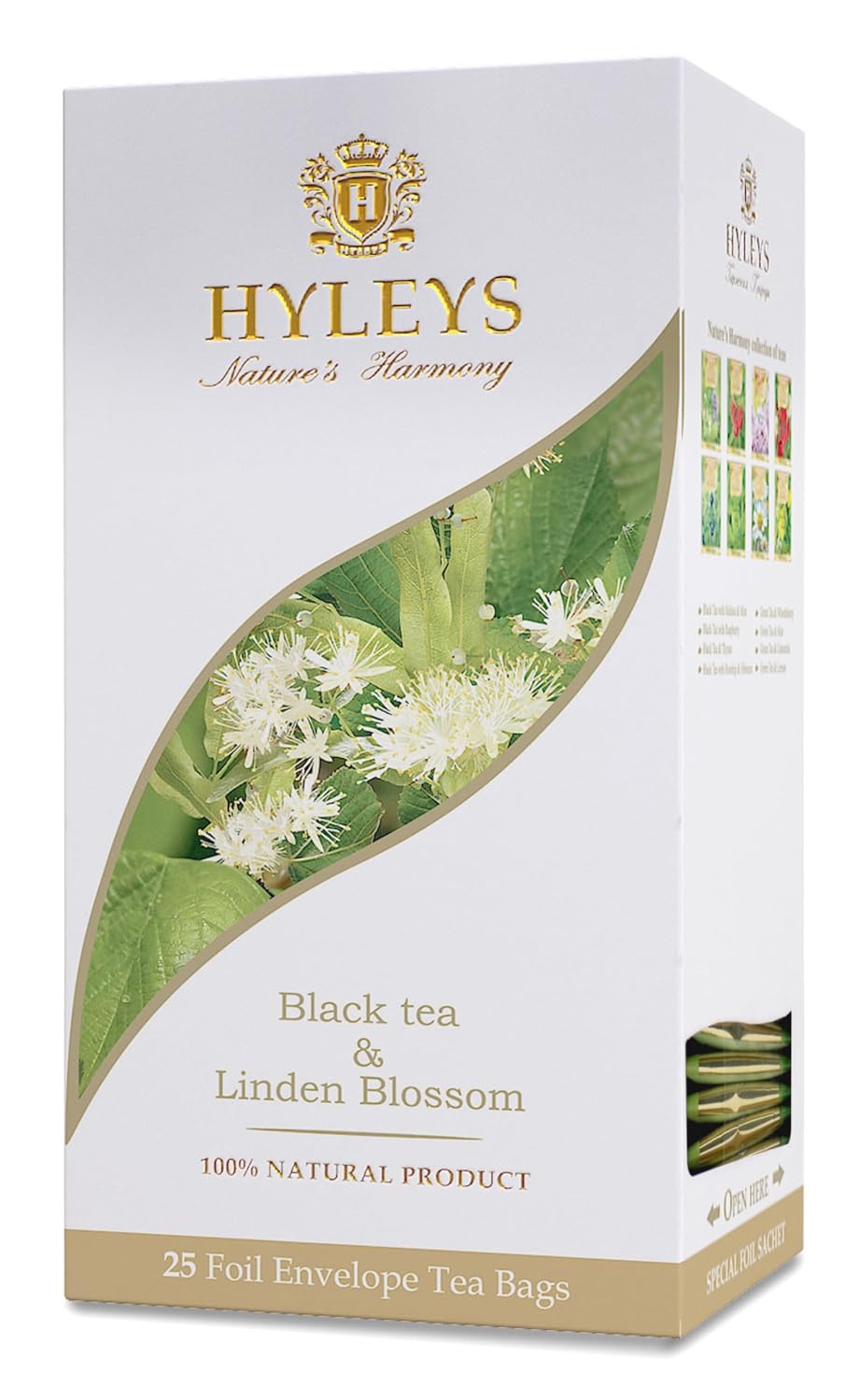 Amazon.com : Hyleys Black Tea with Linden Blossom - 25 Tea Bags (Soothe ...