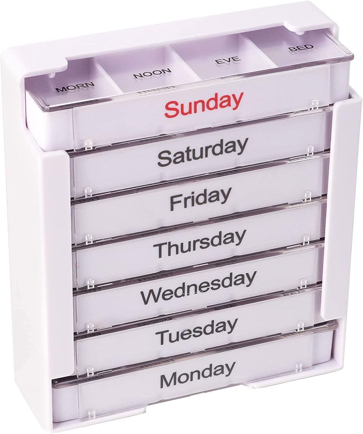 Amazon.com: Stackable Drawer Plastic 7 Day Pill Box Circle Round ...
