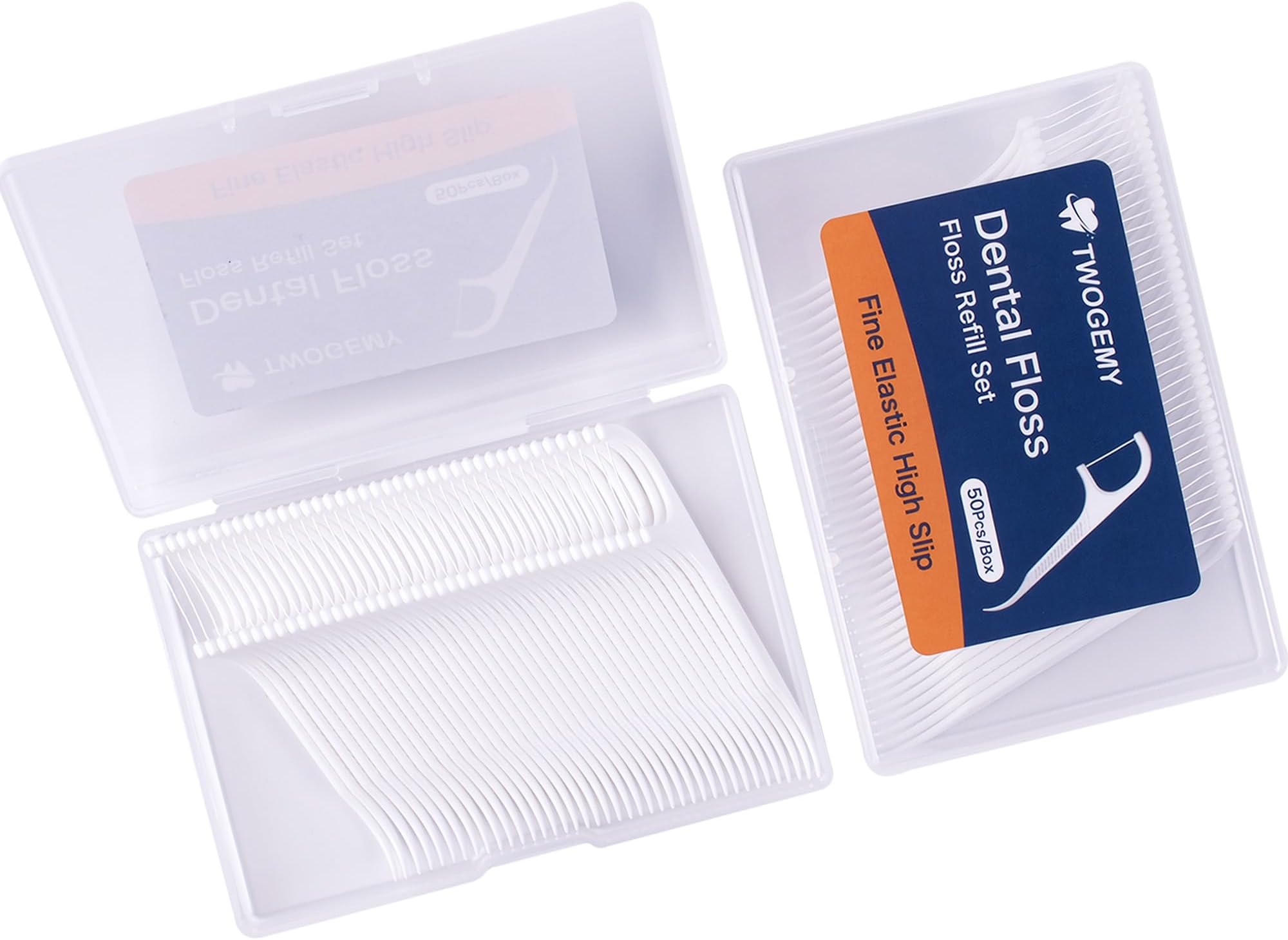 Amazon.com: TWOGEMY Dental Floss Picks - 100 Count Adult Floss Refill ...