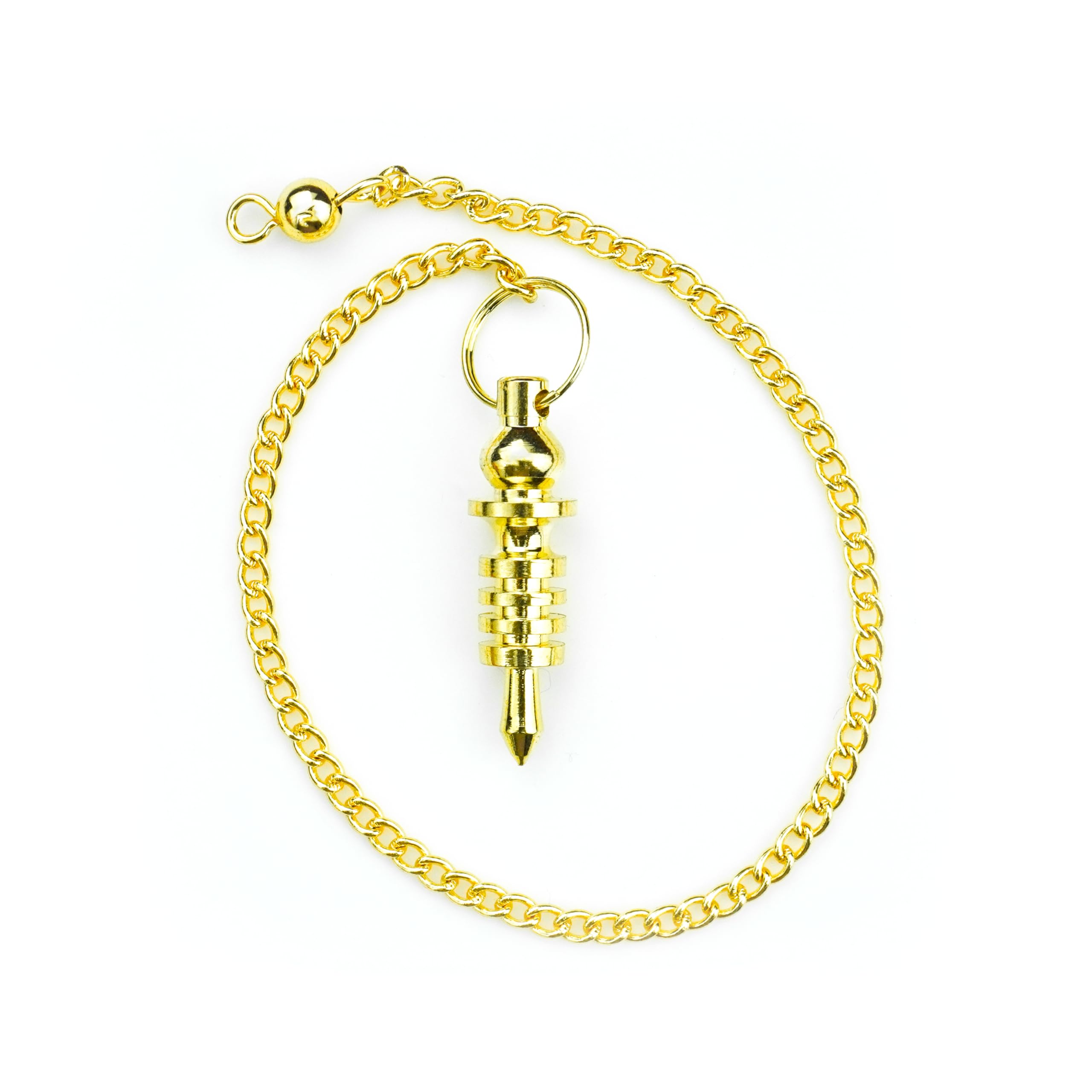Buy REMEDYWALA Charged Energized Golden Color Faceted Pendulum with ...