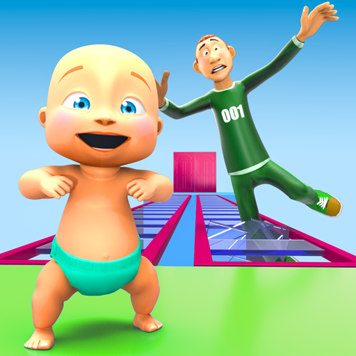 Naughty Twins Baby and Daddy Glass Bridge Challenge - Real Baby and ...