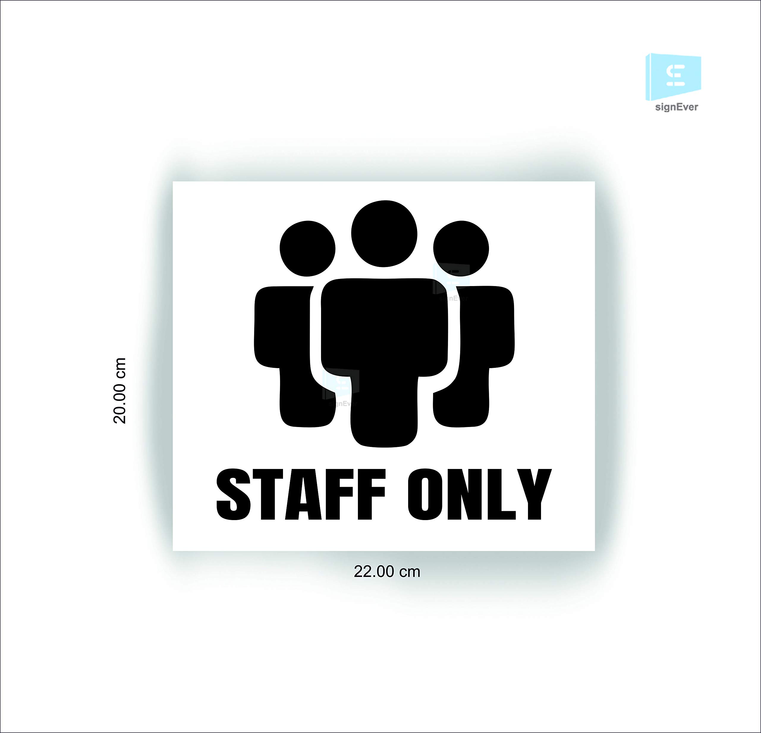 Buy SIGN EVER Staff Only Sign Board For Factory Bank Restaurant Office ...