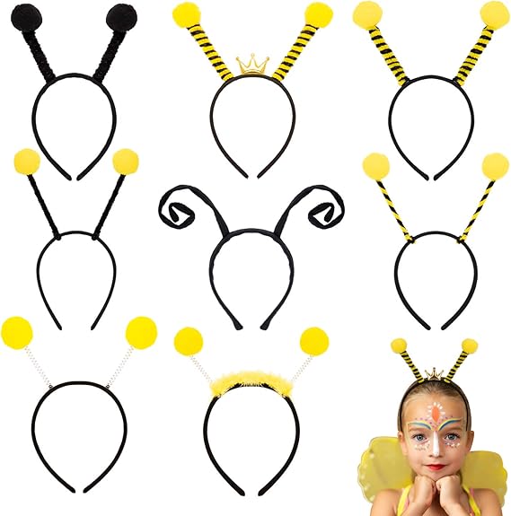 Amazon.com: Whaline 8pcs Bee Hair Band Cute Tentacle Headband Bee Ant ...