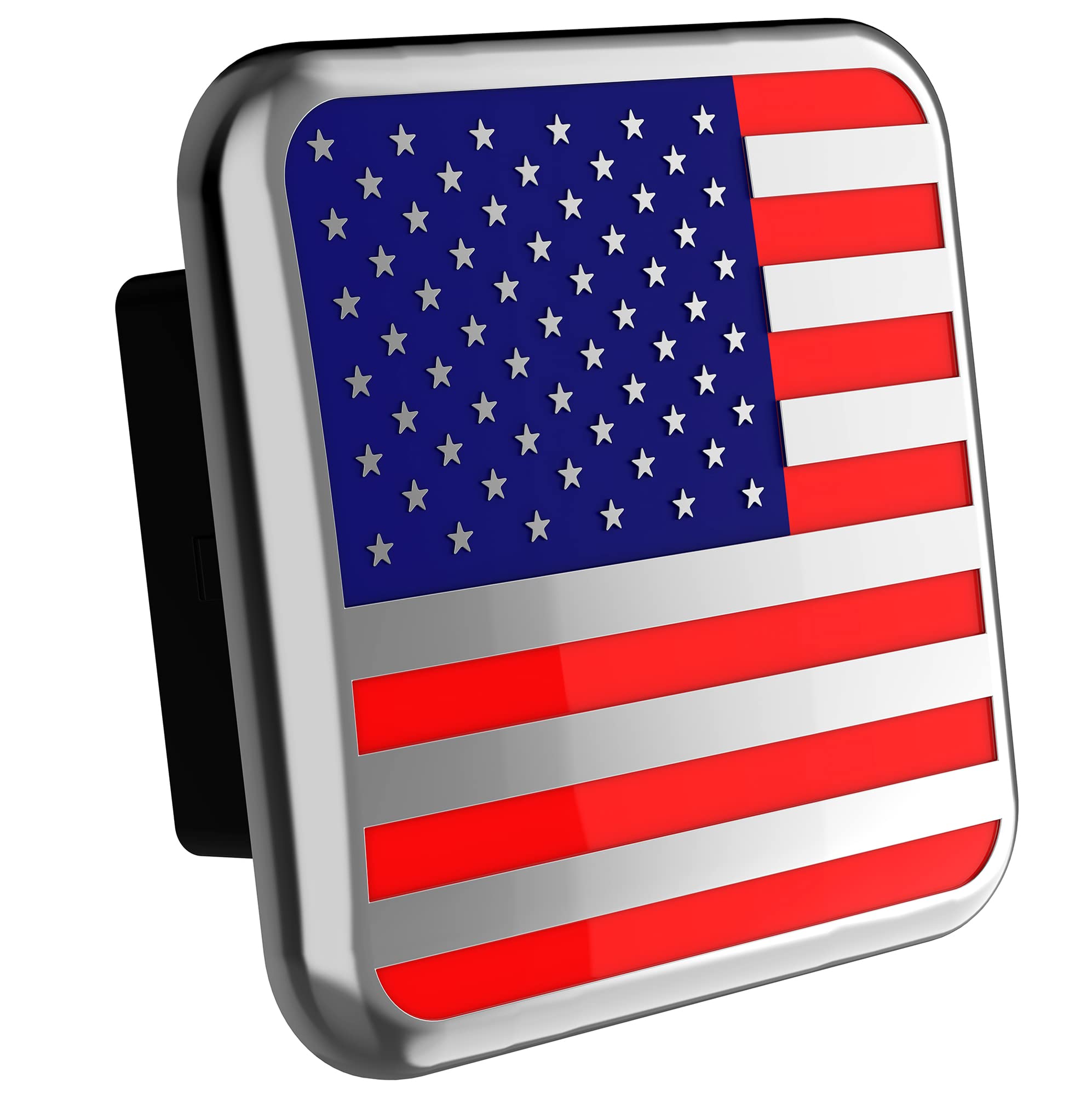 Amazon.com: MULL USA Flag Metal Hitch Cover Plug Fits 2" Receiver ...