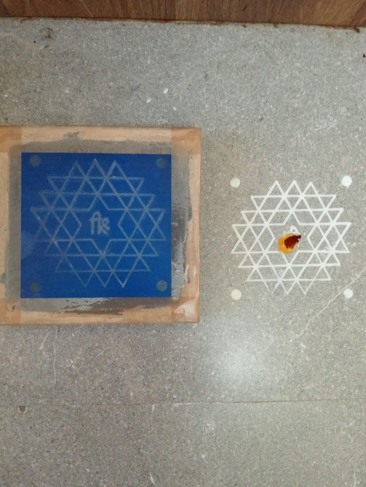 Anciently Aishwarya Lakshmi Kolam Rangoli Stencil Wooden, Rangoli Sacha ...