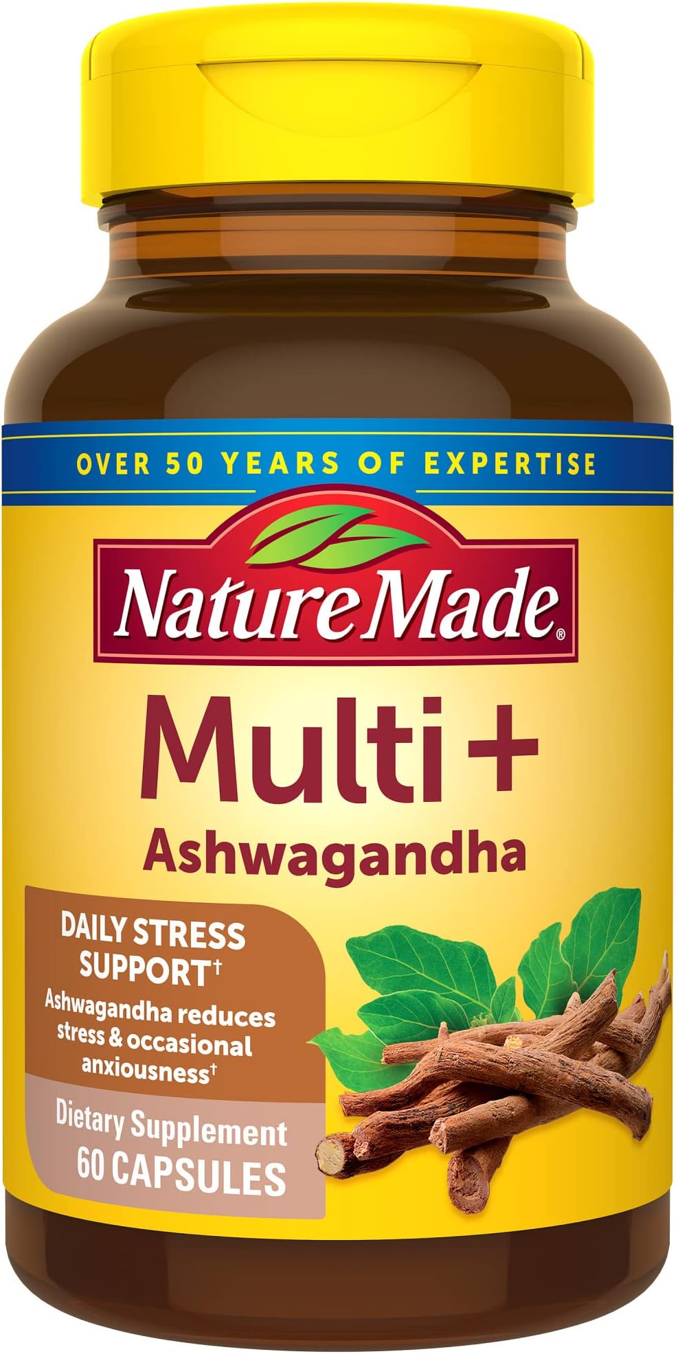 Amazon.com: Nature Made Multi + Ginseng, Daily Energy Multivitamin for ...