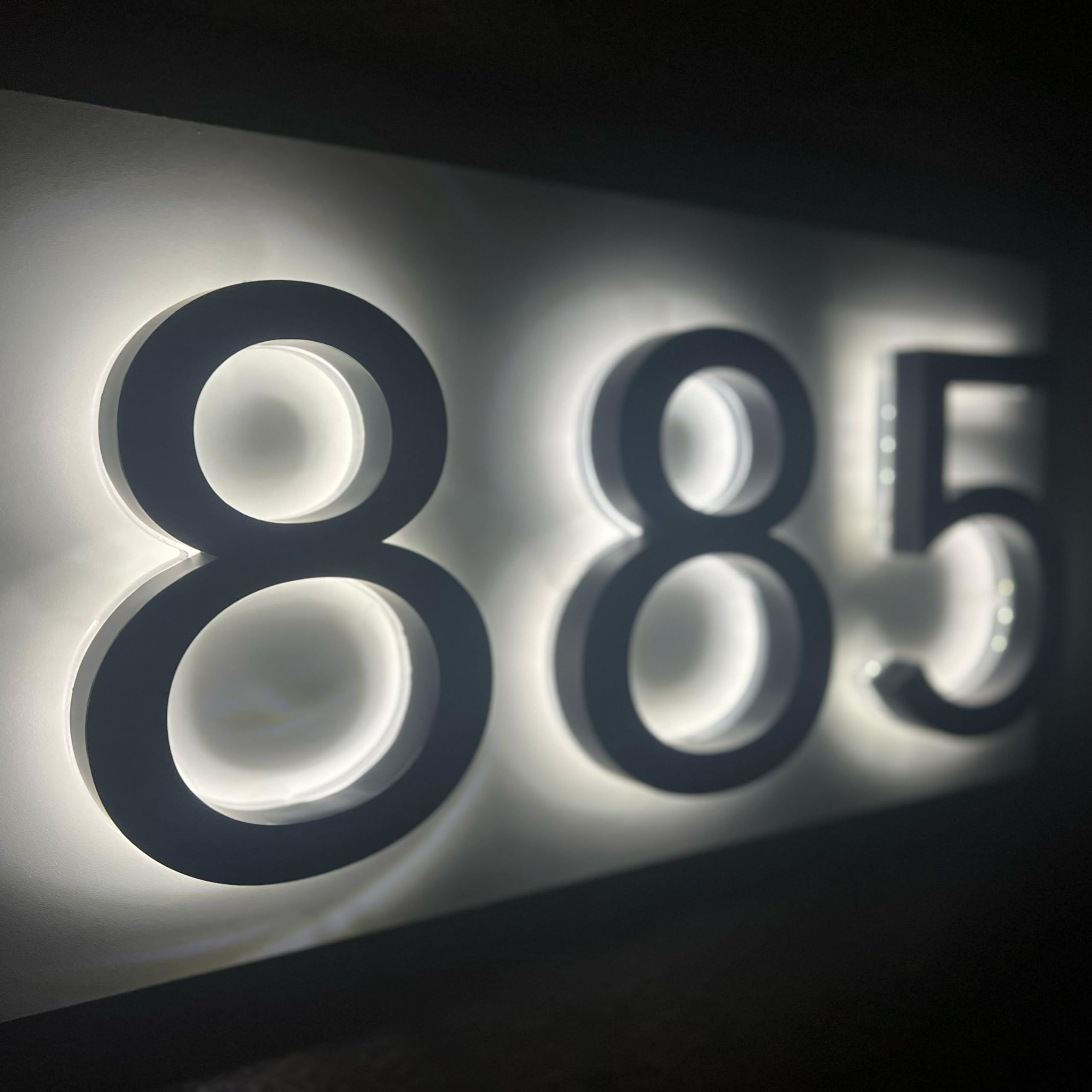 Personalized Solar Lighted House Numbers for Outside, Led House Numbers ...