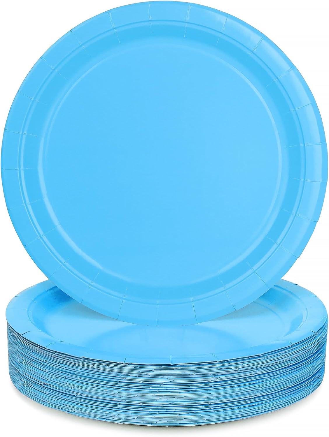 PARTY GO 50 Pcs 9" Paper Plates for Dinner and Dessert, Disposable ...