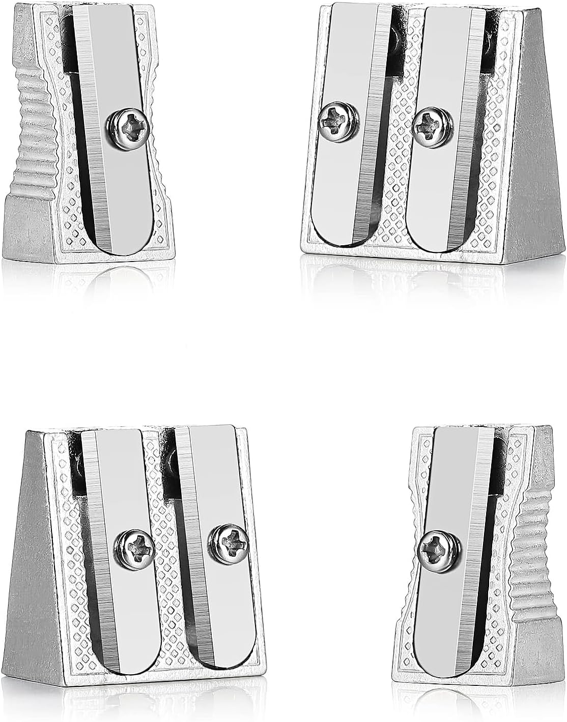 4 Pcs Pencil Sharpeners Set, 2 Pcs Double Hole & 2 Pcs Single Hole ...