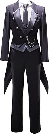 Amazon.com: miccostumes Men's Costume Butler Cosplay Outfit Tuxedo ...
