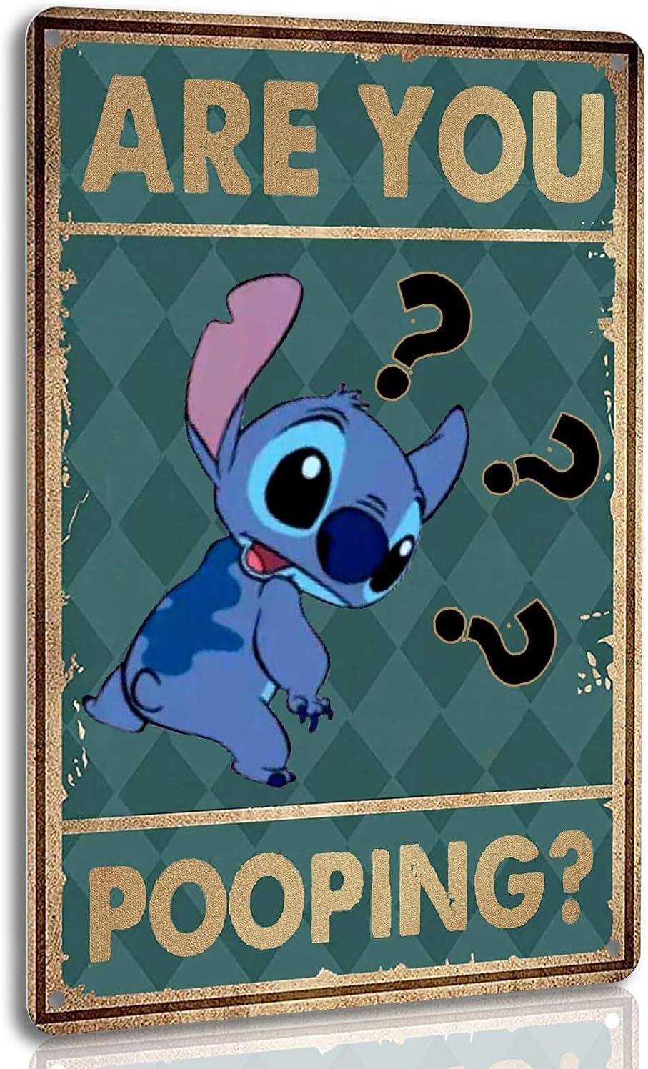 Amazon.com: Stitch Cute Room Decor Aesthetic Funny Metal Tin Signs ...